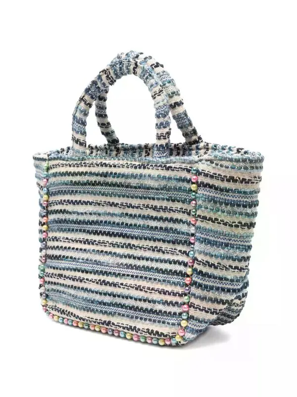 MARC ELLIS Bead-embellished Logo-embroidered Tote Bag