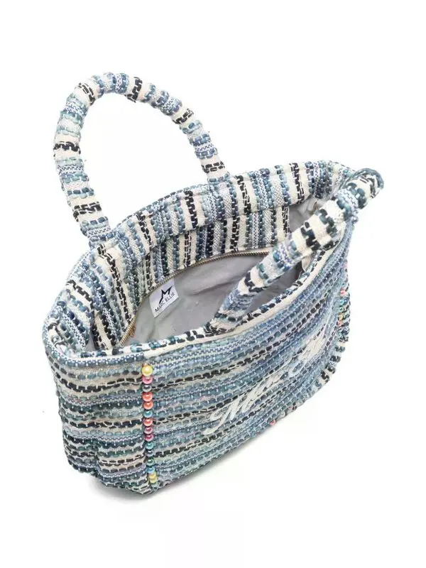 MARC ELLIS Bead-embellished Logo-embroidered Tote Bag