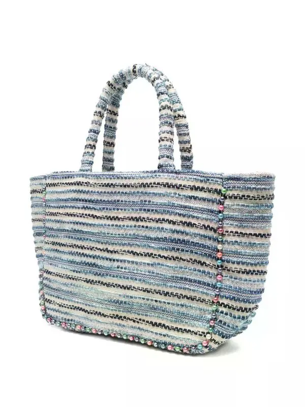 MARC ELLIS Medium Buby Striped Tote Bag - Blue