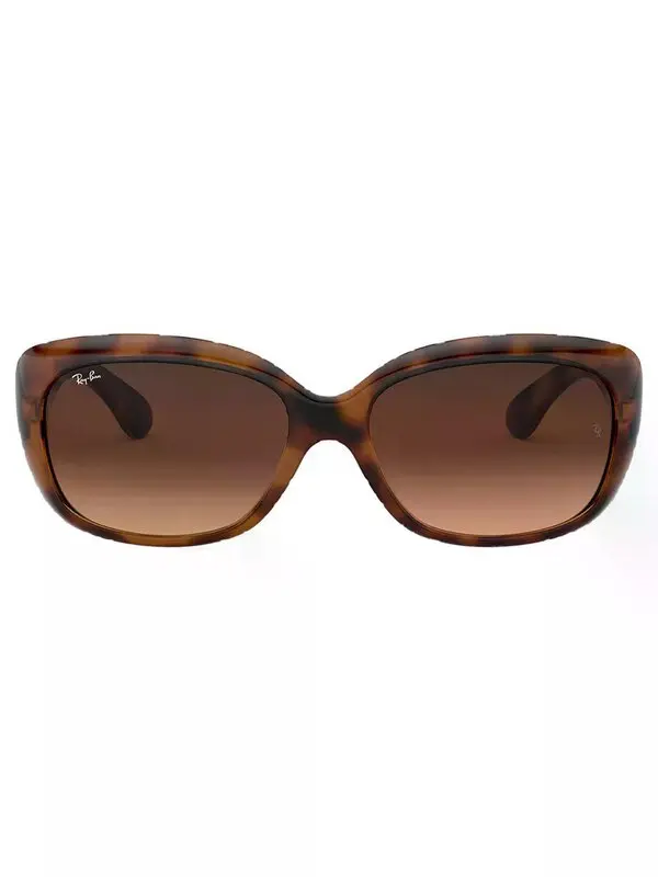 Ray-ban Tortoiseshell-effect Oversize-frame Sunglasses - Brown