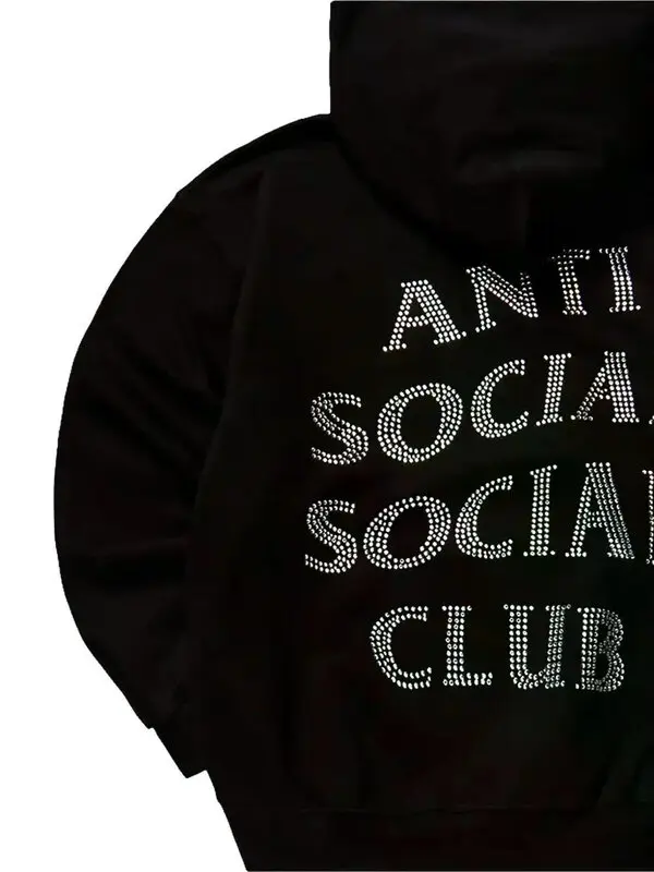 ANTI SOCIAL SOCIAL CLUB Mind Games Rhinestone Hoodie - Black