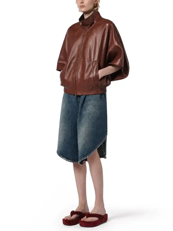 Balenciaga Leather Zip Jacket