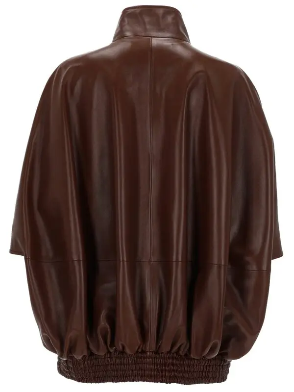 Balenciaga Leather Zip Jacket