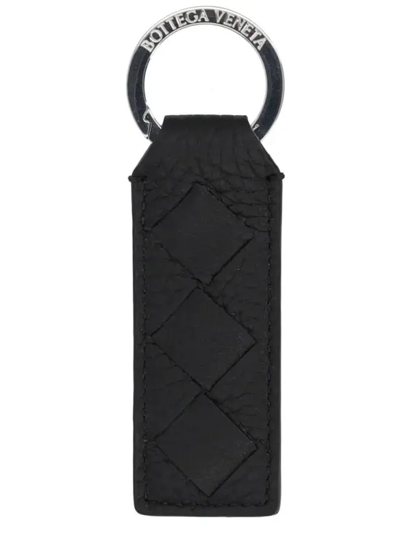 Bottega Veneta Keychain Tab - Black