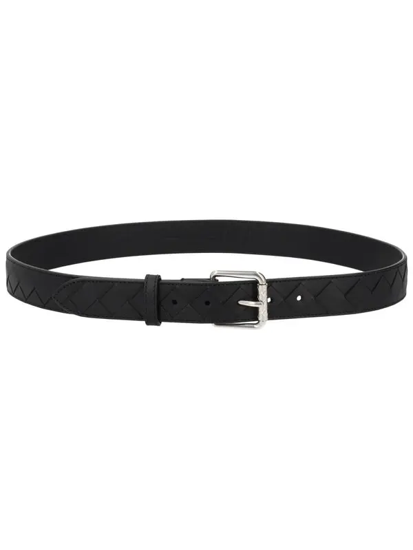 Bottega Veneta Braided Leather Belt - Black