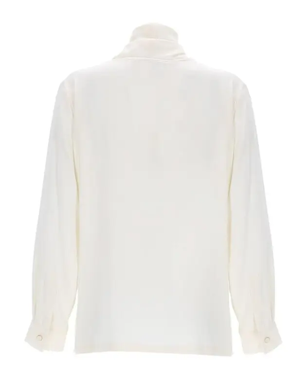 Max Mara Silk Charmeuse Blouse - Cream