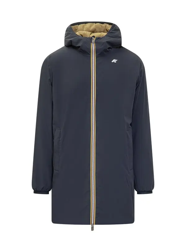 K-WAY Hooded Insulated Jacket - Blue Depth