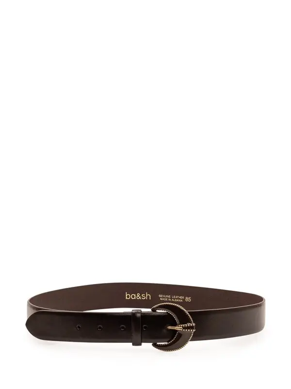 Ba&sh Brendon Leather Belt - Choco