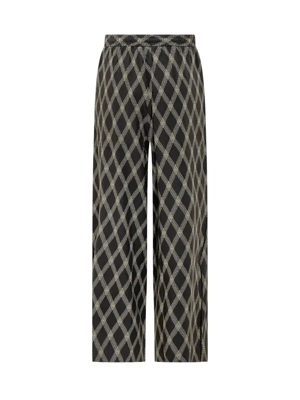 PIERRE-LOUIS MASCIA Diamond Pattern Silk Trousers