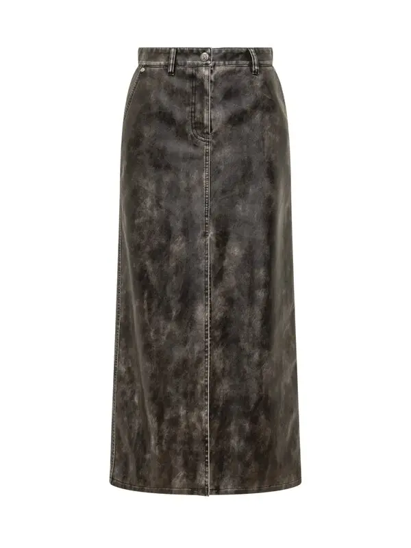 Palm Angels Vintage Midi Skirt - Dark Grey