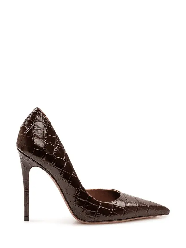 Paris Texas Effetto Cocco 105 Décolleté Heels - Ebano