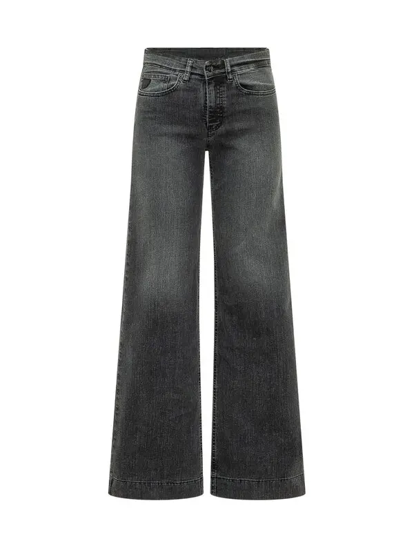 LOIS Lorna Straight Palazzo Pants - Brushed Black