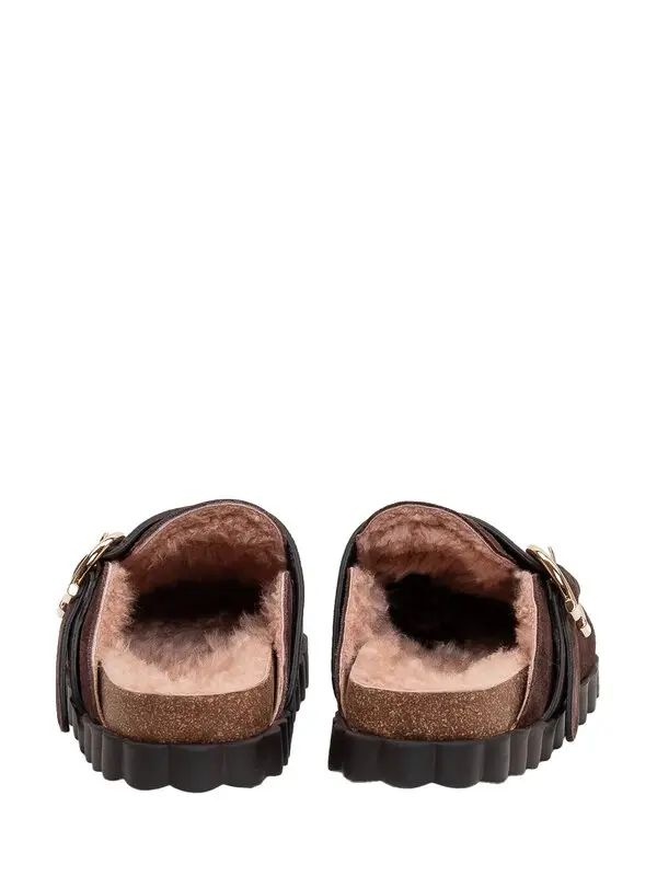 FERRAGAMO Leather Sabot Heels
