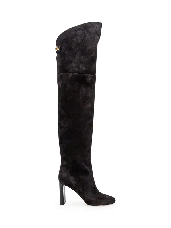 MAISON SKORPIOS Over The Knee Leather Boots