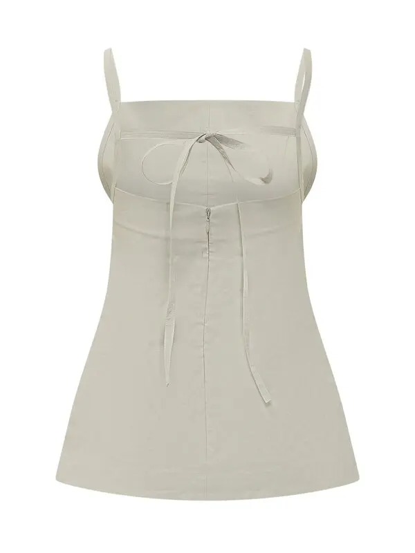 Studio Nicholson Raddle Top With Pintline Detail - Bone