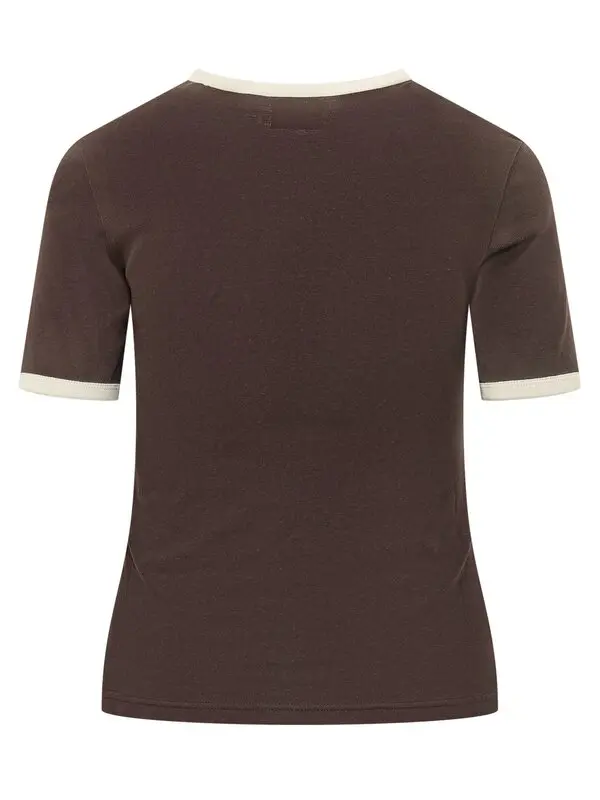 COURREGES Cut-out Contrast Tee