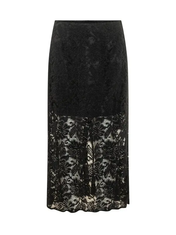 LE SULLY STUDIO Lace Mini Skirt - Nero