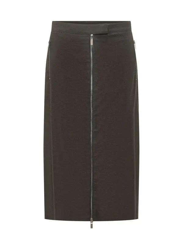 LE SULLY STUDIO Zip-front Pencil Skirt
