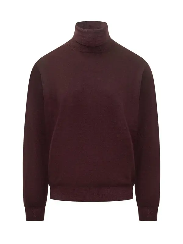 FILIPPO DE LAURENTIIS Wool Dolcevita Sweater - Bordeaux