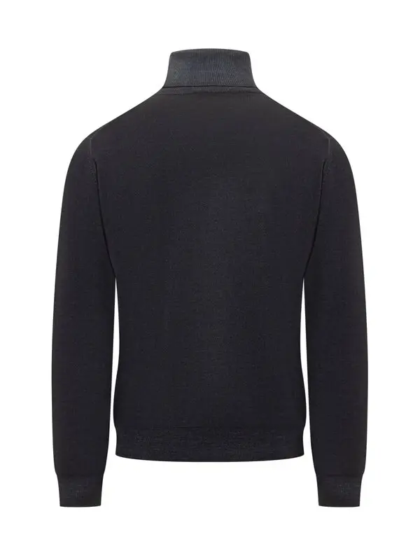 FILIPPO DE LAURENTIIS Wool Turtleneck Sweater In Mini Fit - Blu