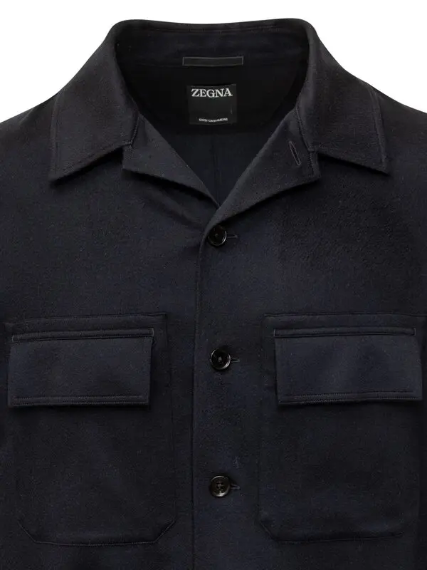 Zegna Cashmere Overshirt - Nero
