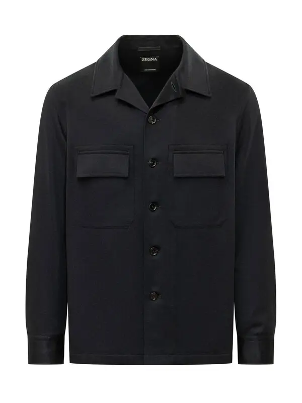 Zegna Cashmere Overshirt - Nero