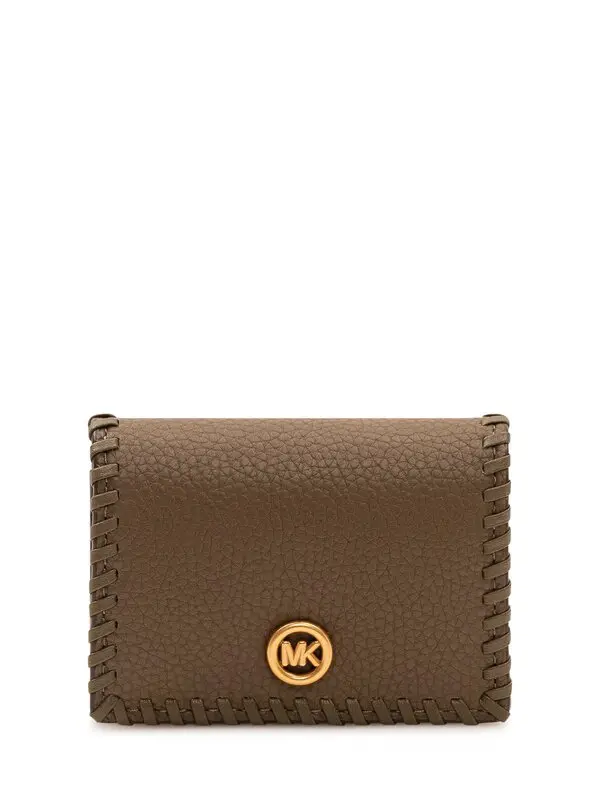 Michael Kors Small Flap Card Case In 100% Cow Leather - Loden