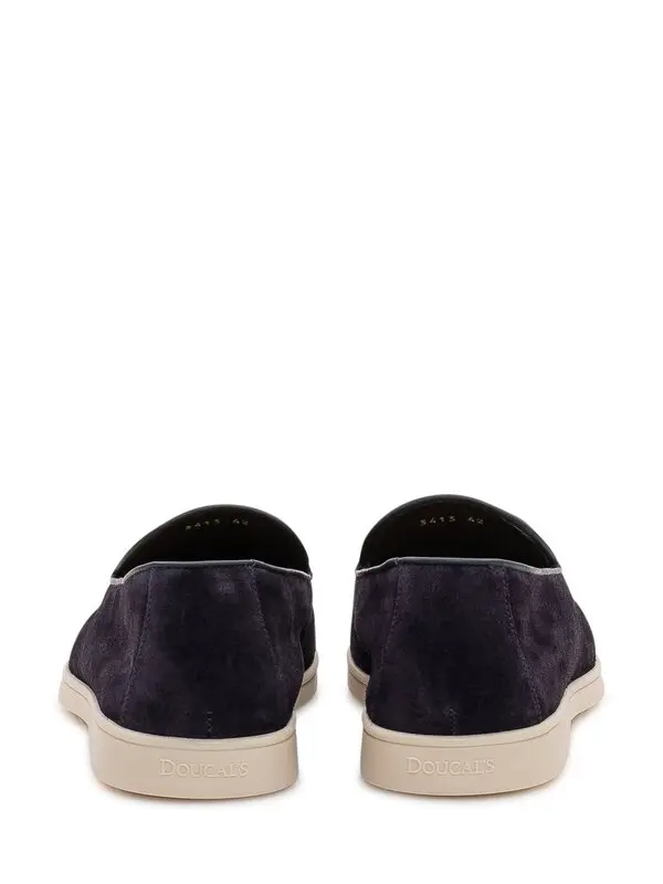 DOUCAL'S Premium Leather Loafers With Rounded Toe