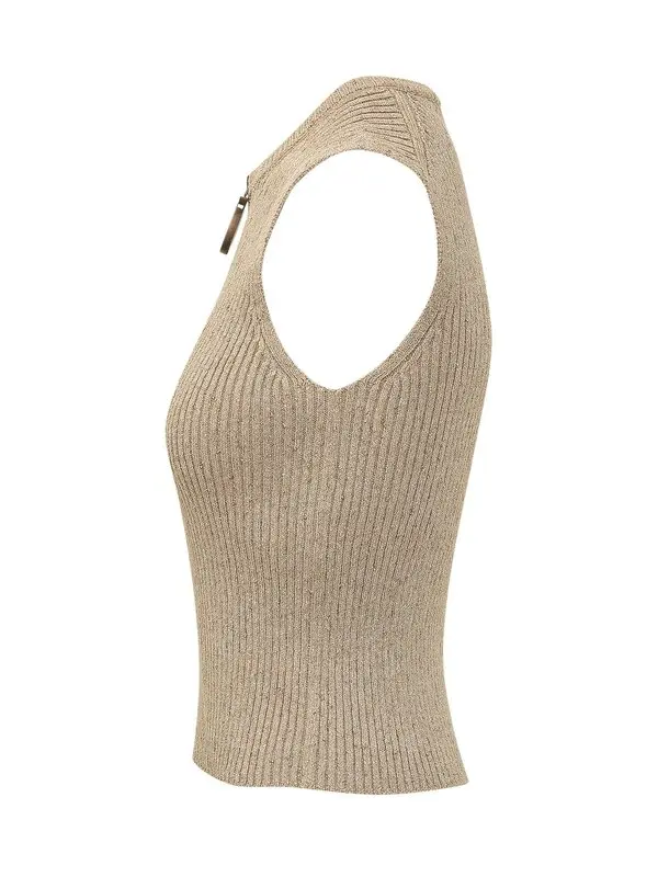 JW Anderson J. W. Anderson Zip Tank Top - Sand