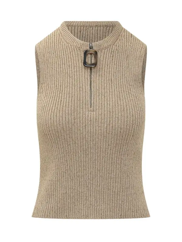 JW Anderson Zip Tank Top - Sand