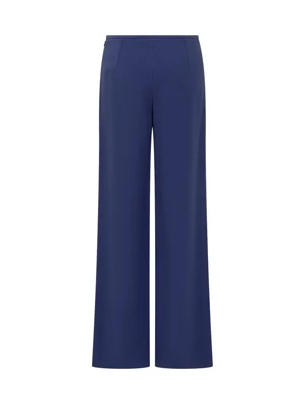 Emporio Armani Tailored Trousers With Flared Hem - Blu