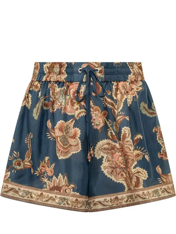 Zimmermann Aster Silk Mini Shorts