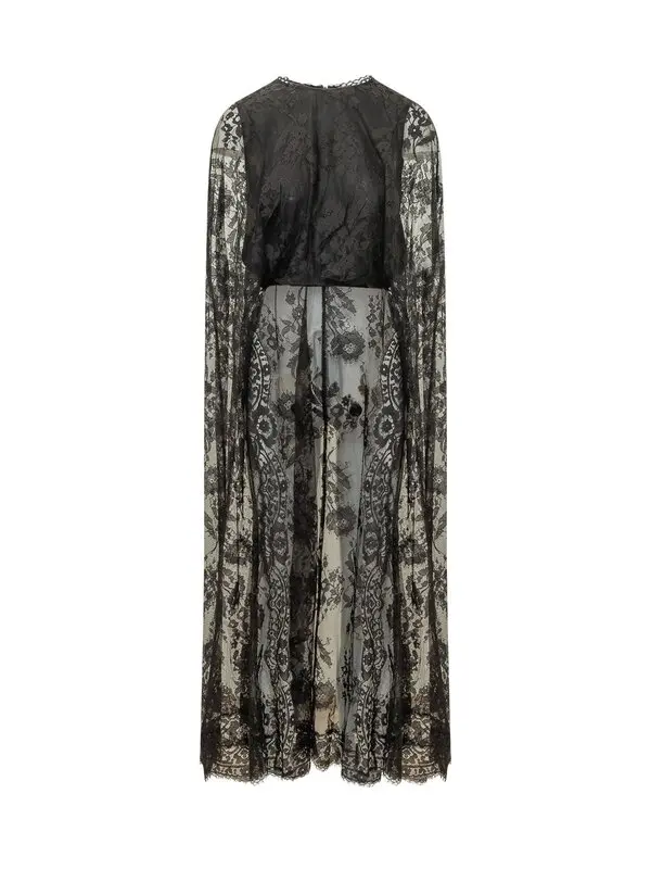 Zimmermann Valiant Lace Caped Top - Black