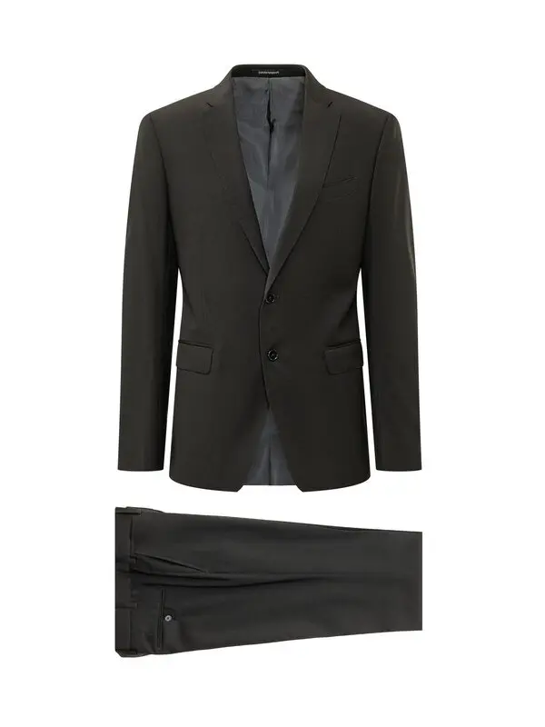 Emporio Armani Single-breasted Cotton Gown - Nero