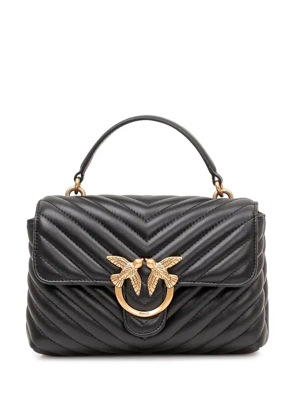 Pinko Quilted Shoulder Bag With Handle - Black