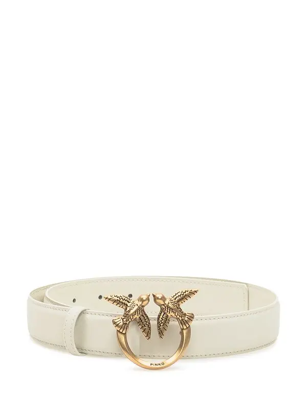 Pinko Leather Belt - White