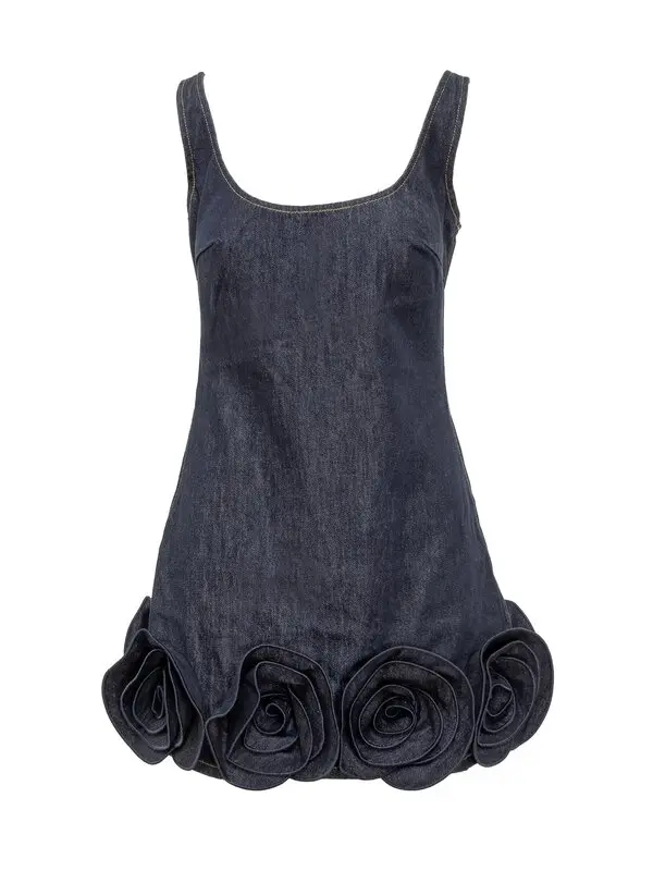 SELF-PORTRAIT Mini Suit With 3d Floral Embellishments - Blue