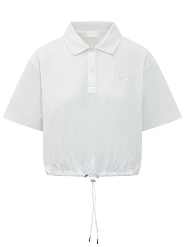 Moncler Cut Sleeve Polo With Adjustable Hem