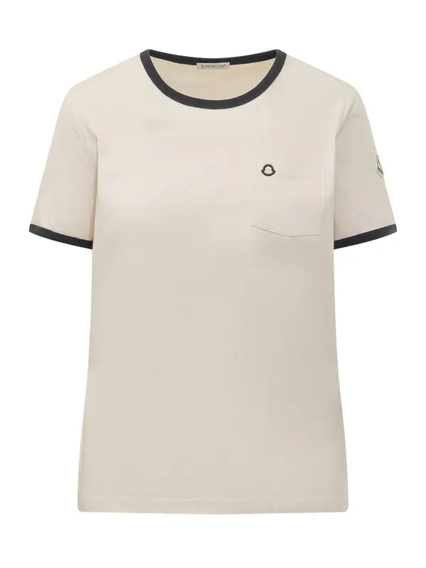 Moncler Casual T-shirt With Pocket - Bianco