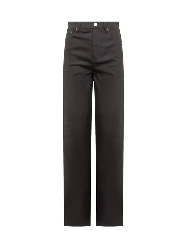 ROTATE BY BIRGER CHRISTENSEN Strass Embellished Trousers - Black