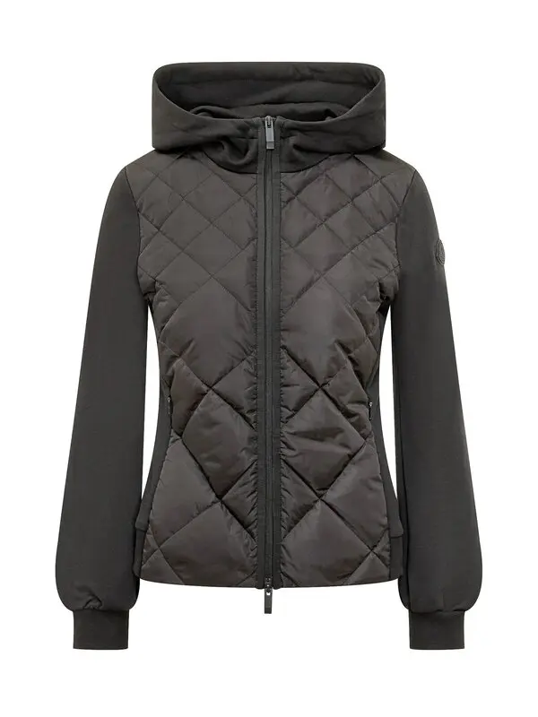 Moncler Zip-up Sweatshirt With Quilted Hood