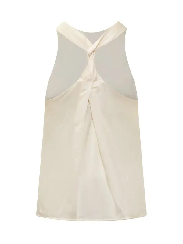 Loulou De Saison Silk Top For Spring/summer 2025 - Ivory