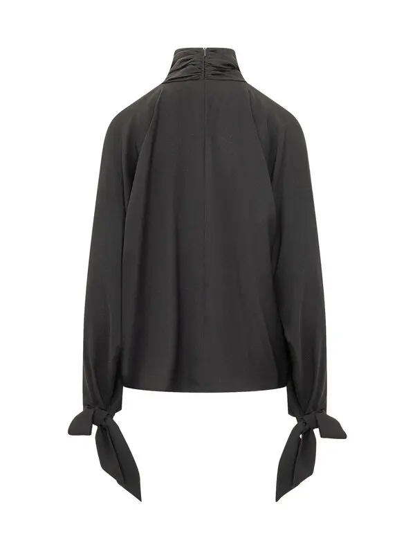 Emporio Armani Tailored Crewneck Blouse - Nero