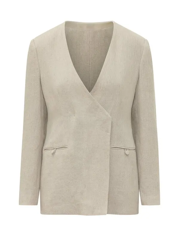 Emporio Armani Sophisticated A-frame Pocket Blazer - Rope