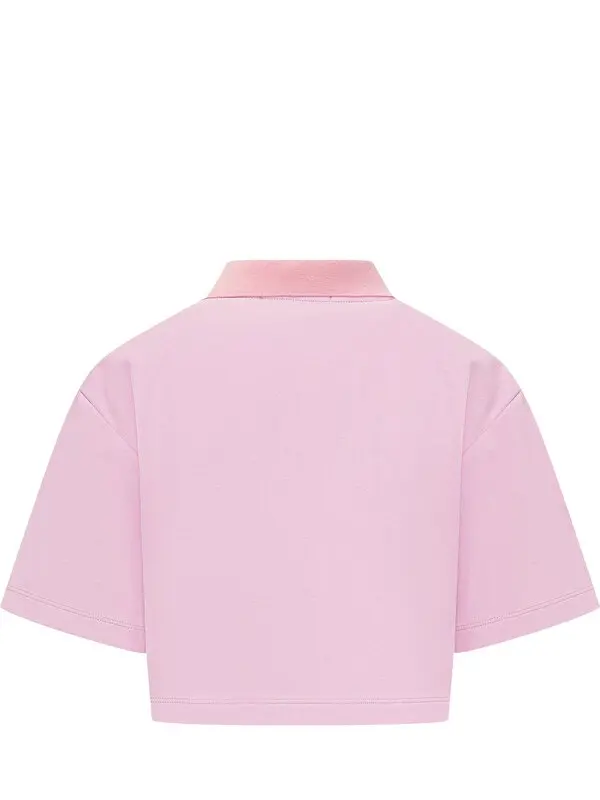 MSGM Polo Shirt In Piquet - Pink
