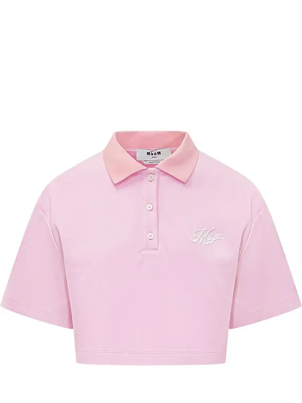 MSGM Piquet Polo Shirt - Pink