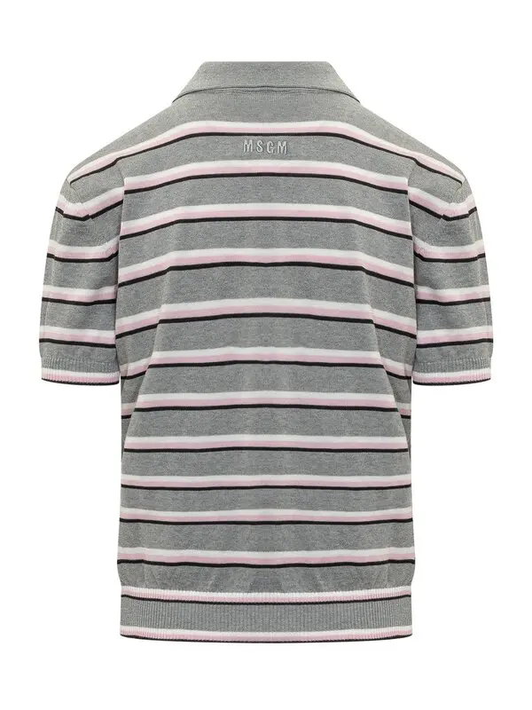 MSGM Comfort Fit Polo With Cut Sleeves