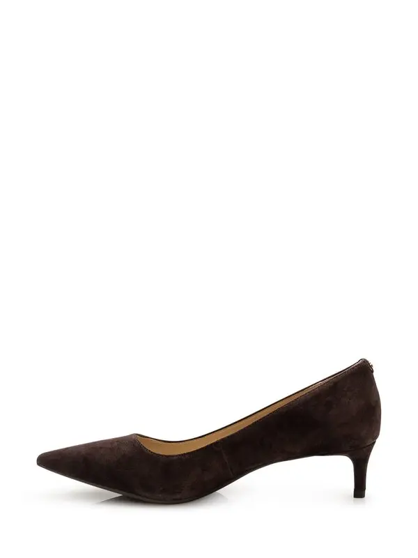 Michael Kors Alina Flex Kitten Pump In Coated Goat Leather - Chocolate
