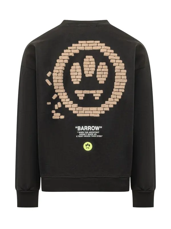 BARROW Graphic Crewneck Sweatshirt - Nero