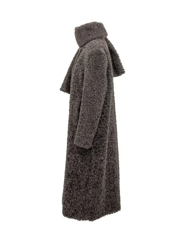 MSGM Tailored Overcoat With Elevated Structure